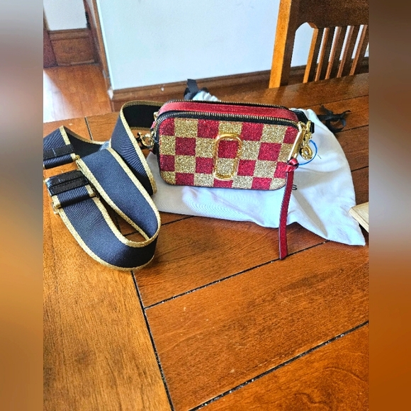 Marc Jacobs | Bags | Marc Jacobs Glitter Checkerboard Crossbody Bag ...